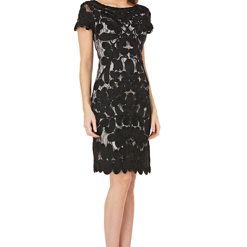 JS Collections EMBROIDERED ON LACE COCKTAIL DRESS - Adinas Bridal