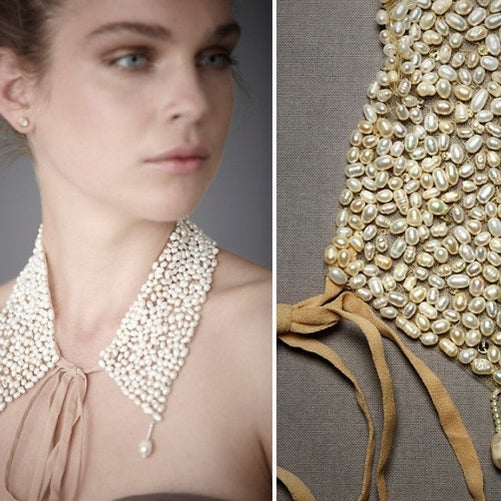 BHLDN Cobbled Pearl Collar - Adinas Bridal